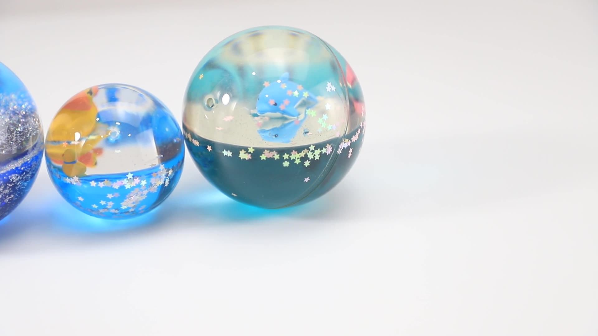 80mm 8cm Oem Tpu Kids Sparkle Glittering Bouncy Floater Floating Oil ...