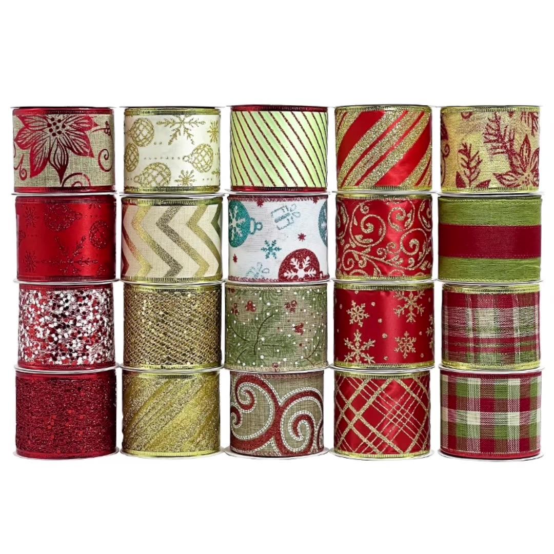 Silver Glitter 2.5 Inch Black Wired Ribbon For Gift Wrapping - Buy ...