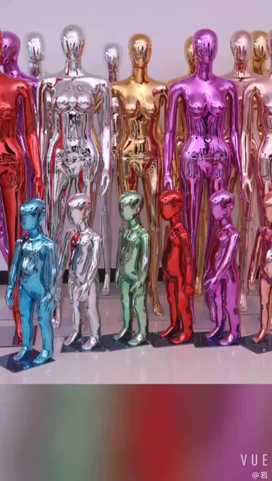 glossy silver gold display female mannequin fashion chrome ...