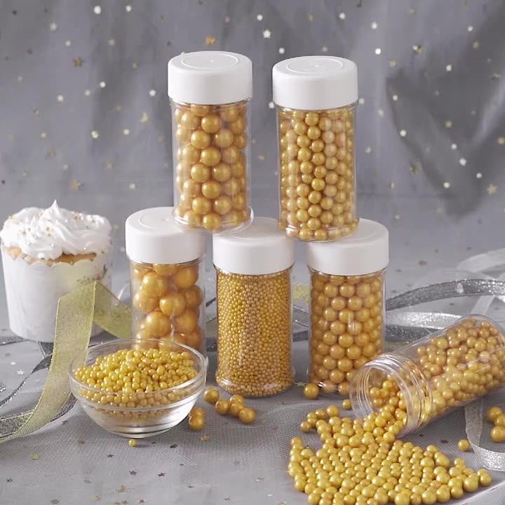 Wholesale Edible Gold Sugar Pearls Sprinkles Baking Cake Cupcake ...