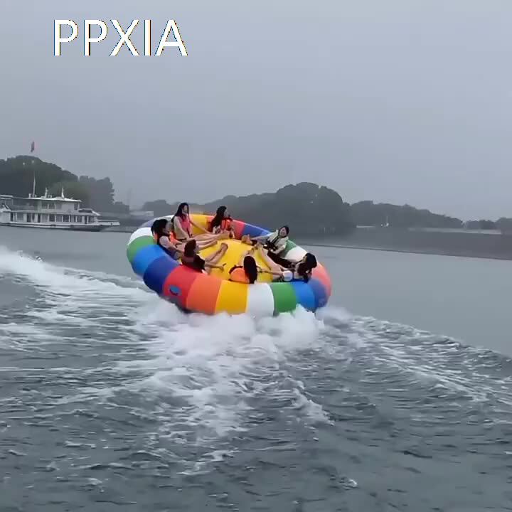 Inflatable Spinning Ufo Disco Boat Towable Tube Water Toy Banana Boat ...