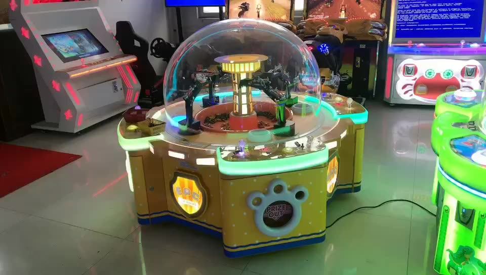 4 Players Coin Operated Arcade Claw Crane Game Machine Catching Toy ...