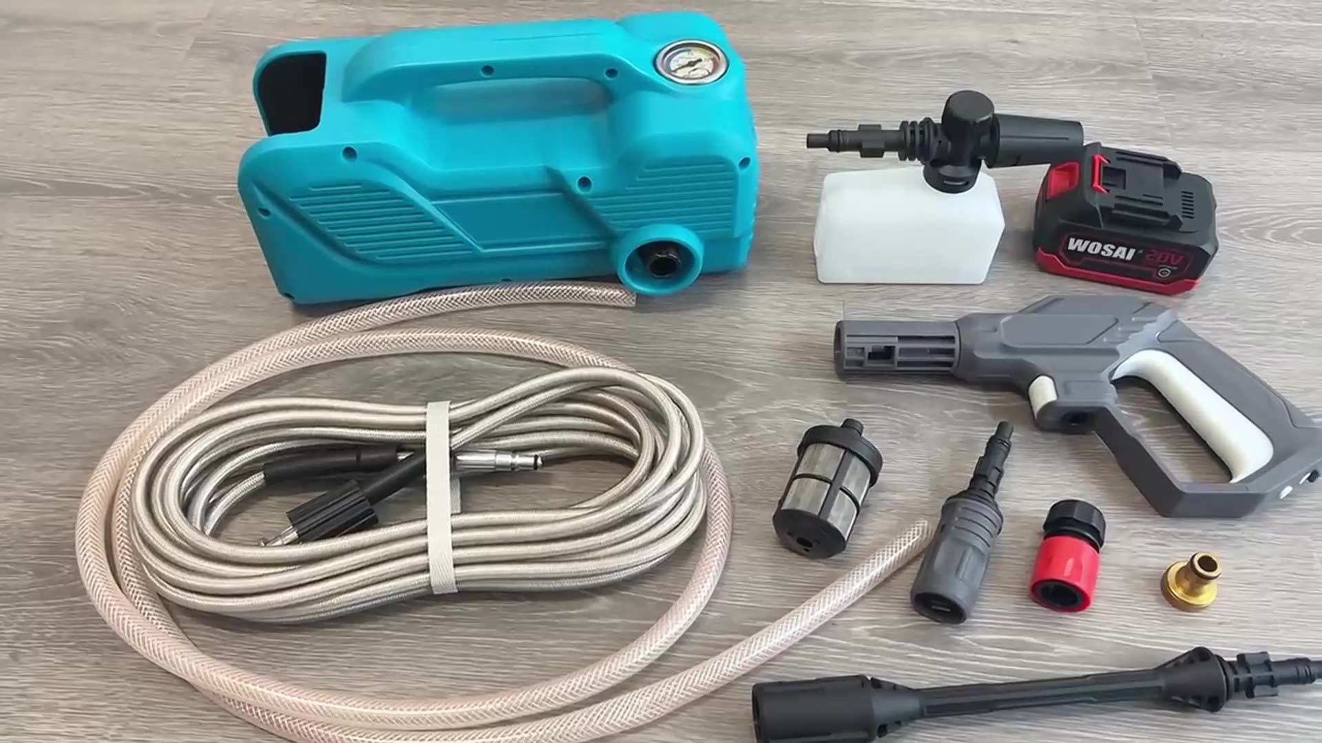 High Pressure Cordless Portable Electric Car Washer Gun With 20v ...