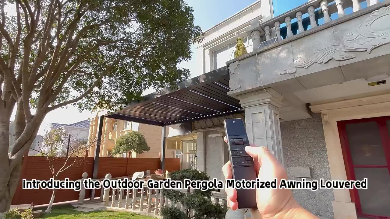 Modern Waterproof Aluminium Bioclimatic Motorized Louver Sunroom Arches ...