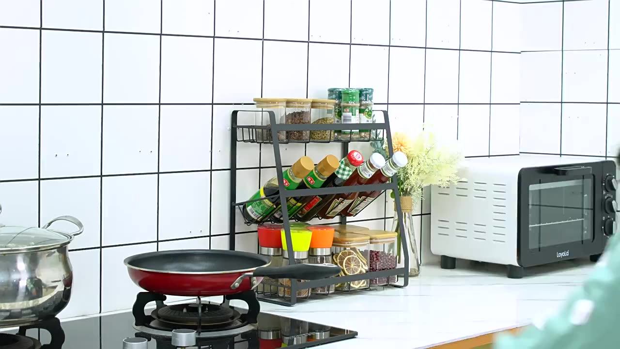 304 Stainless Steel Kitchen Spice Rack Floor-standing Multi-layer ...