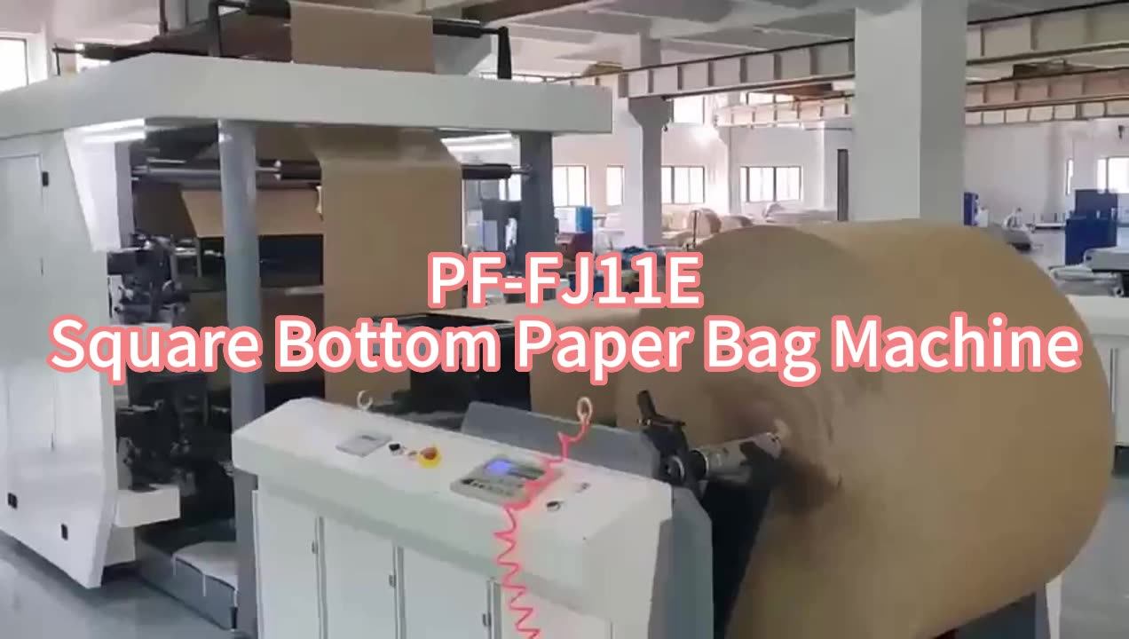 Fully Automatic Kraft Brown Paper Bag Making Machine Flat Bottom Craft ...