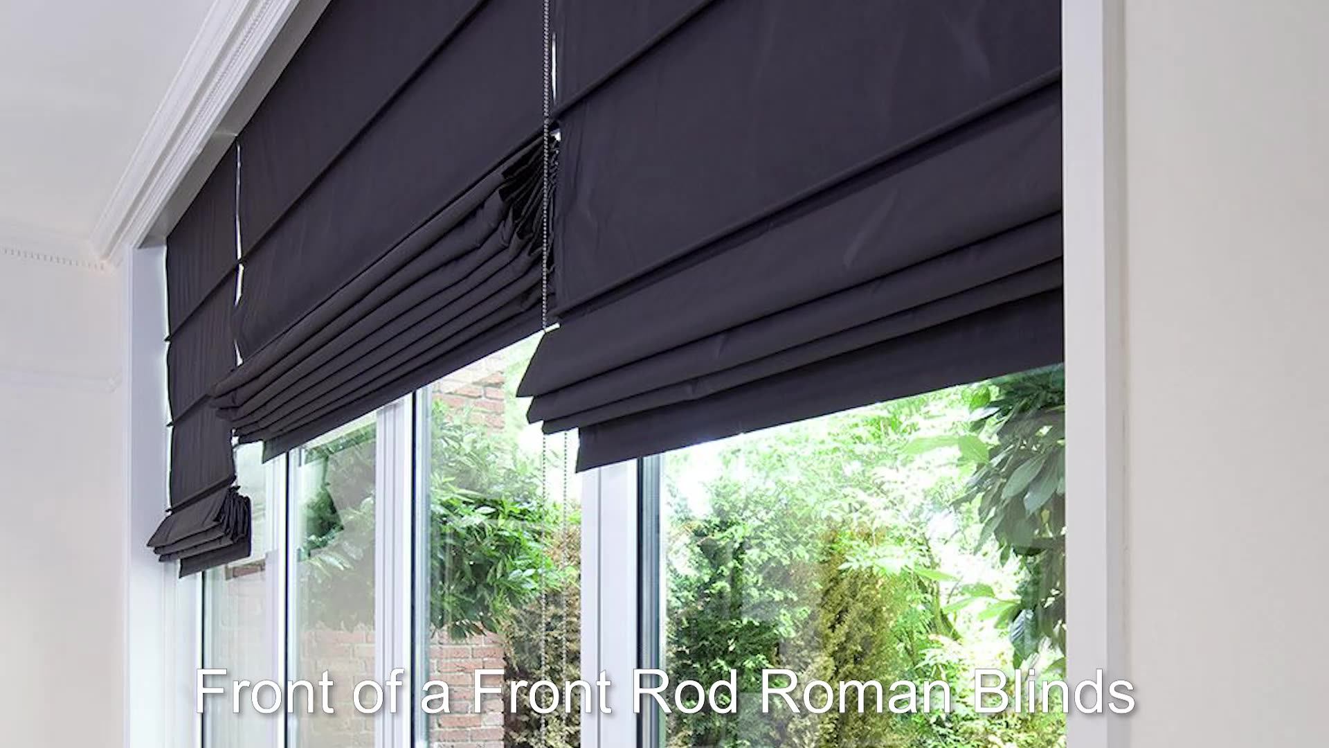 French Stripe Roman Shade Electric Motorized Remote Flat Type Soft ...