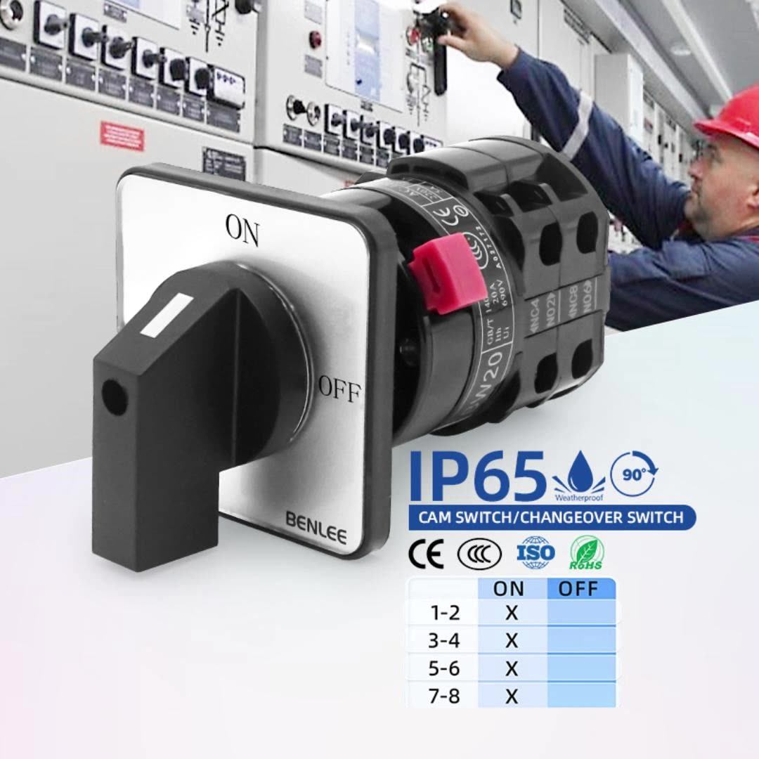 Benlee Rotary Cam Switch Knob On Off Latching Control 690v 20a 8 ...