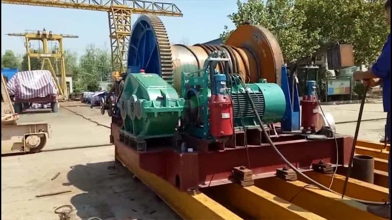 220v Horizontal Pulling Cargo Wire Rope Electric Winch 5 Ton - Buy ...