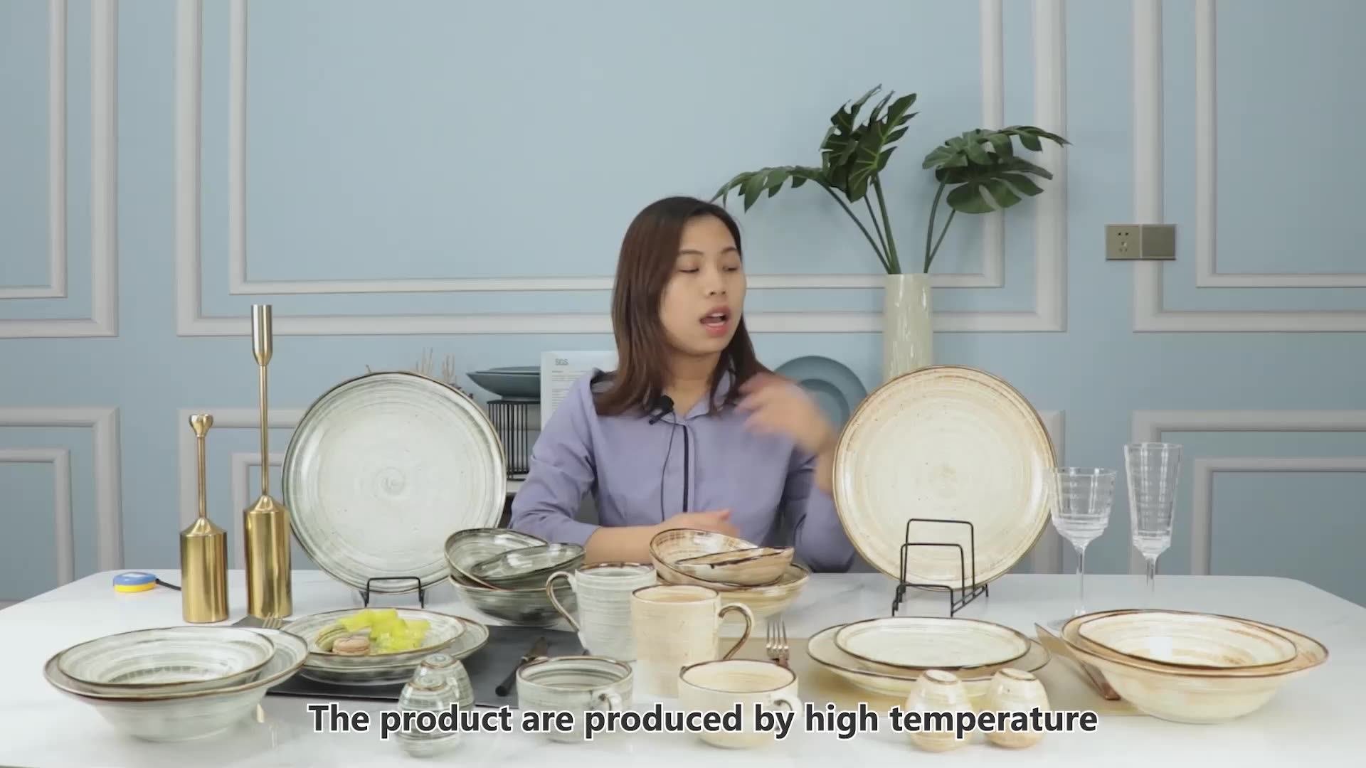 Luxury Kitchen Round Porcelain Plates,Crockery Dinner Set Ceramic ...