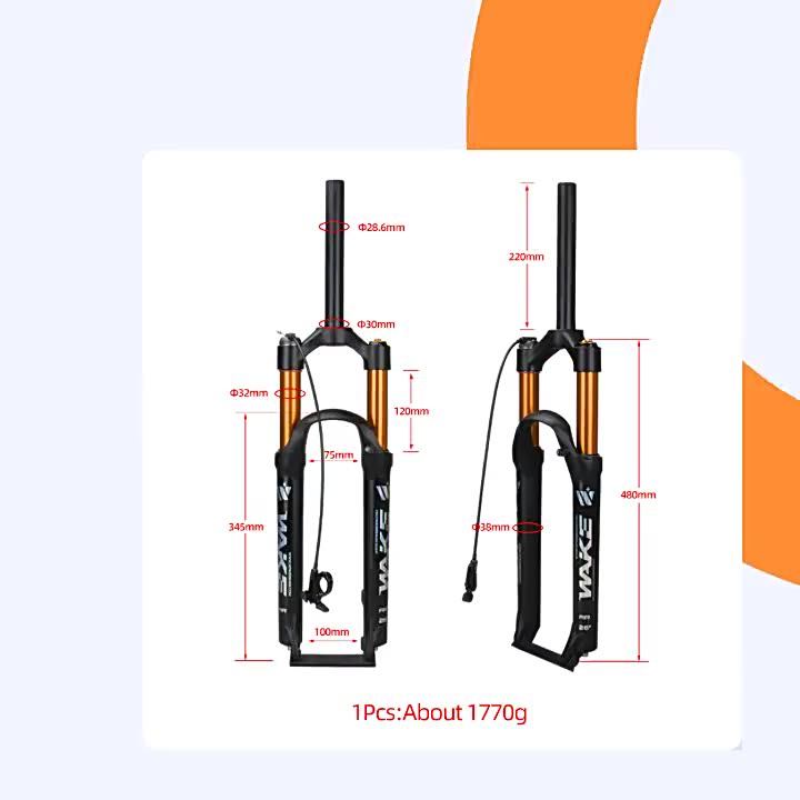 Mtb Air Fork Pneumatic Shock Absorption Suspension Fork 26/27.5/29inch ...