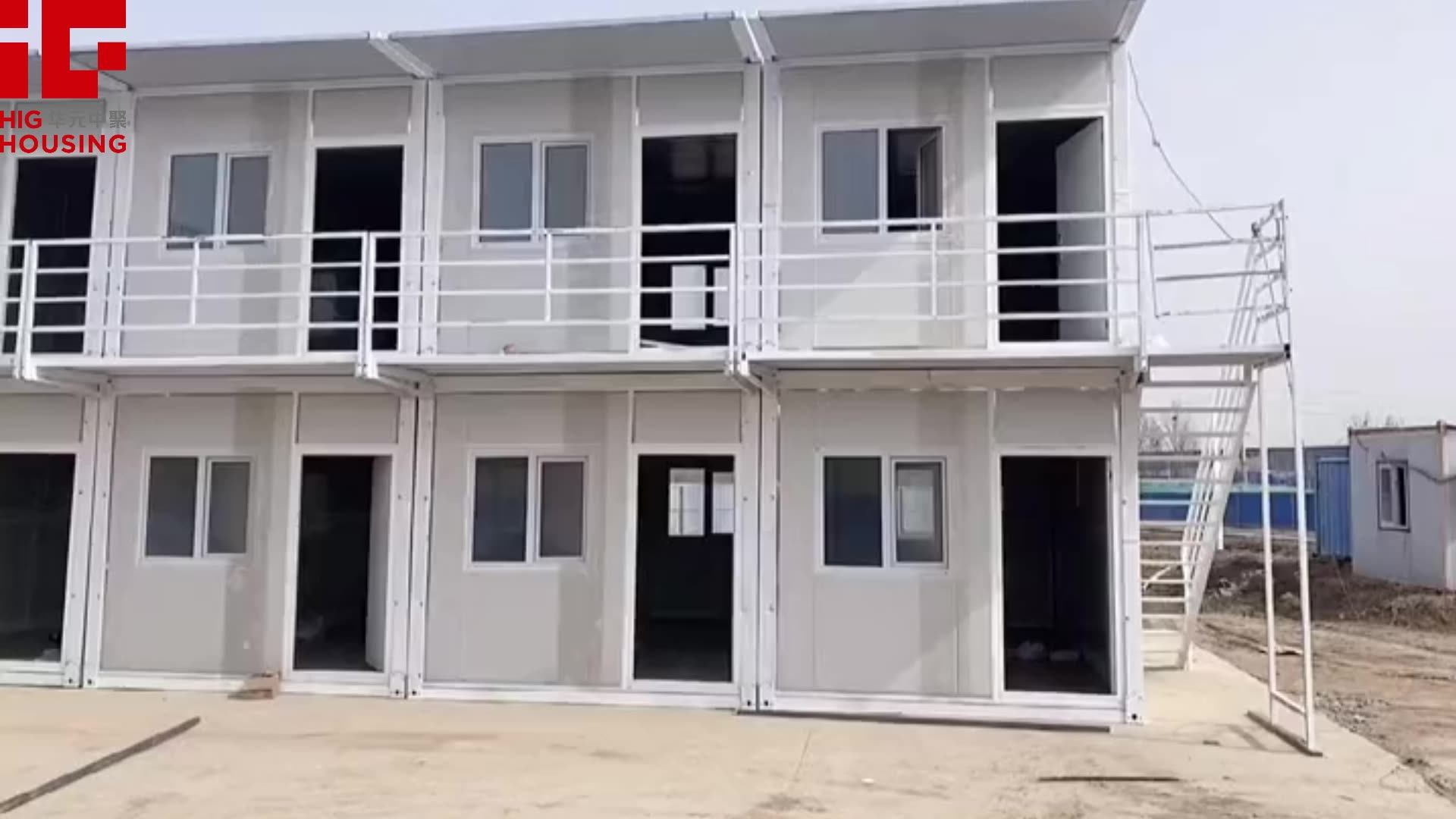 Two Story Mobile Living Container Modular Apartments Steel Frame ...