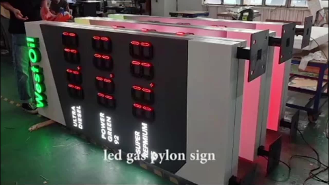 Double Sided Pylon Sign For Outdoor Led Display/petrol Station Pylon ...