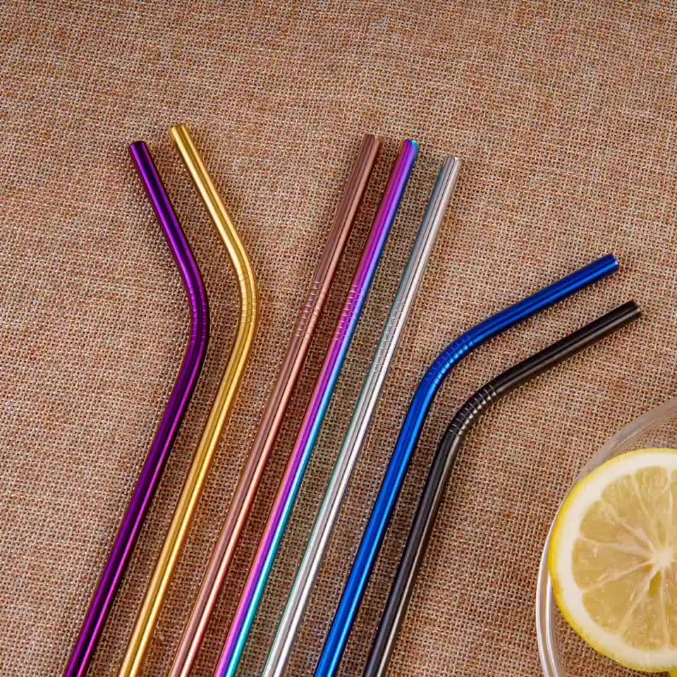 Eco Reusable Fad Customized Colorful Stainless Steel Drinking Metal