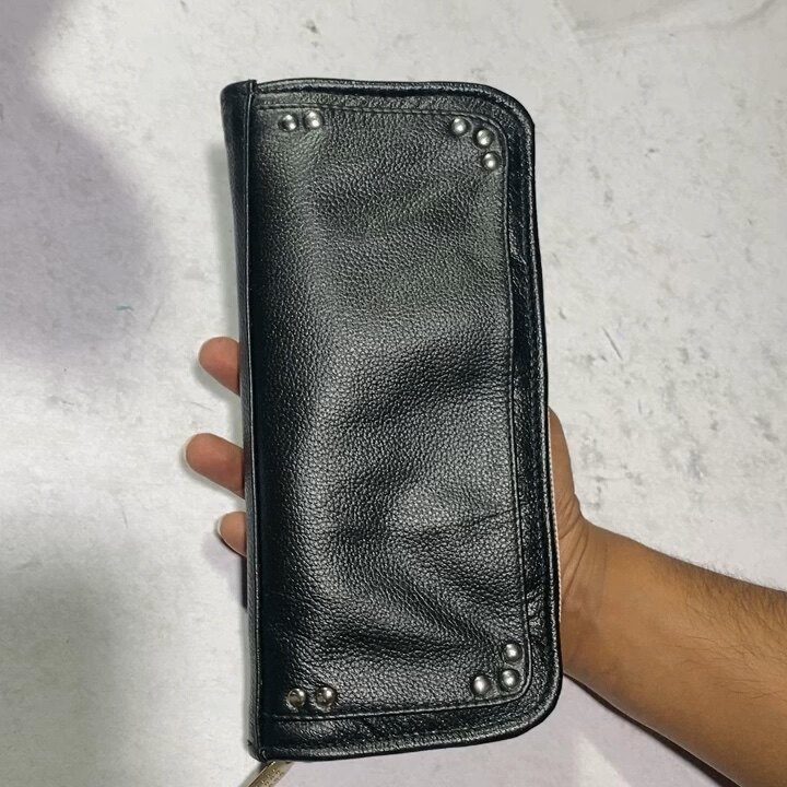 Leather Roll Up Case Pouch For Hairdressing Salon Hair Shear Combs ...