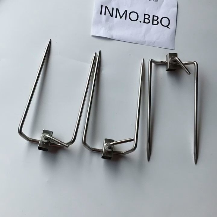 Stainless Steel Long 2 Prong Forks For Rotisserie Bbq Spit (set Of 2 ...