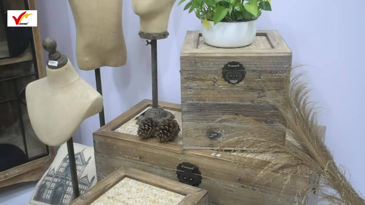 Set Of 3 Vintage Farmhouse Wooden Crate Trunk Box,Rustic Home Goods ...