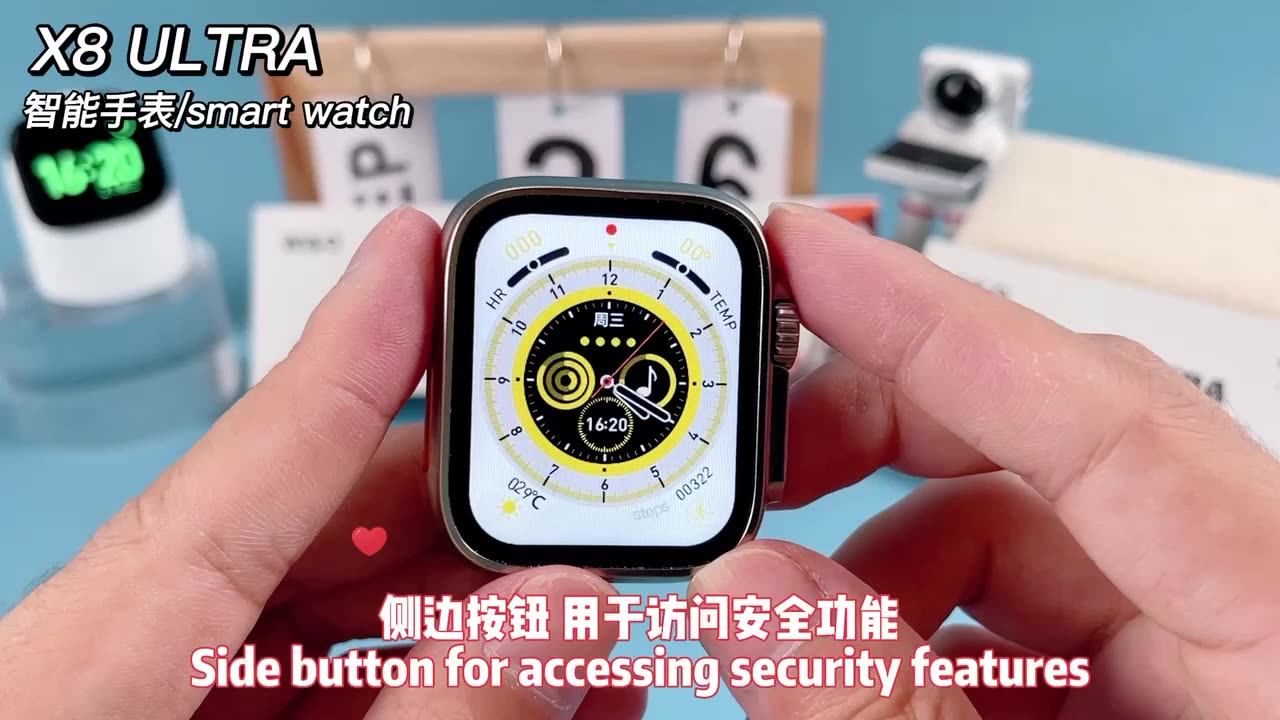 X8 Ultra Smartwatch Series 7 Series 8 S8 49mm 2.08 Inch Full Screen ...