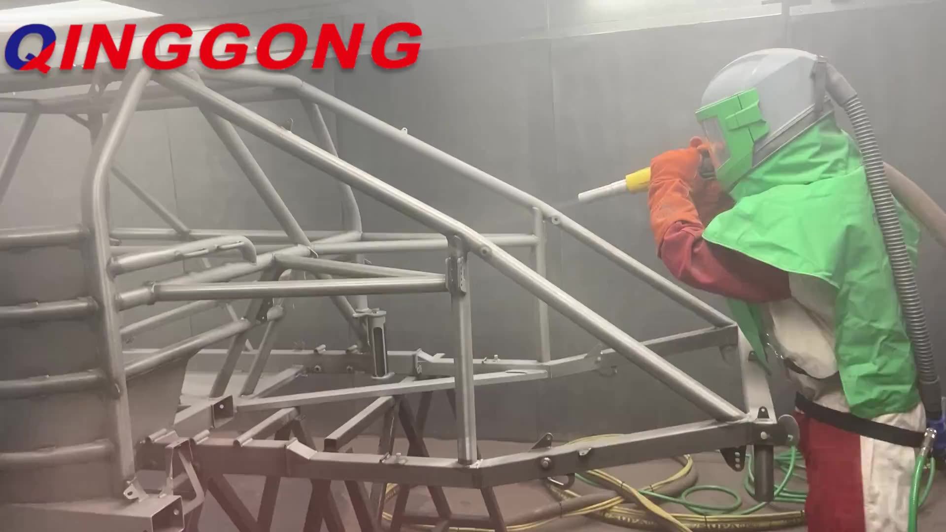 High Efficiency Movable Sandblasting Booth Containerized Blasting Room ...