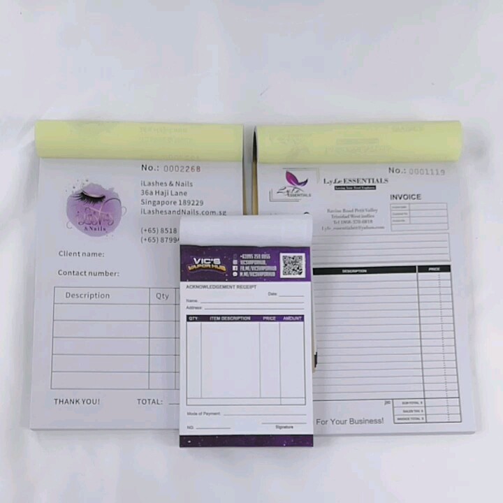 Custom Carbon Bill Book Carbonless Invoice Book Print On Demand - Buy ...