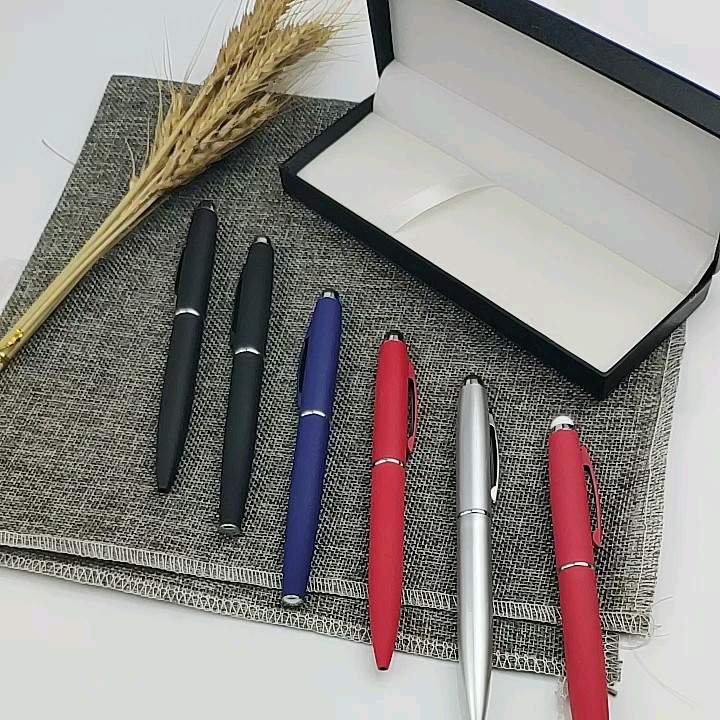 Soft Touch Good Writing Custom Logo Metal Ballpoint Pen Roller Pen With ...
