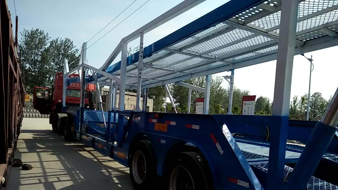 Heavy Duty Hydraulic Lifting 3 Axles Car Carrier Trailers - Buy Car ...