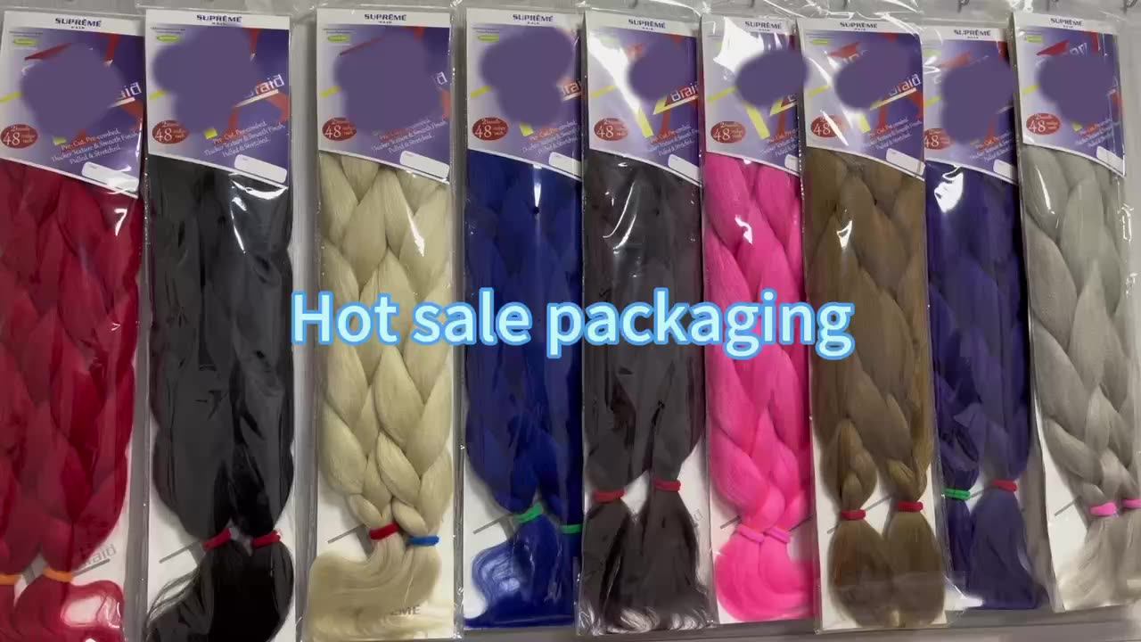 Wholesale Pre Stretched Braiding Hair Synthetic Hair Two Bundles Yaki ...