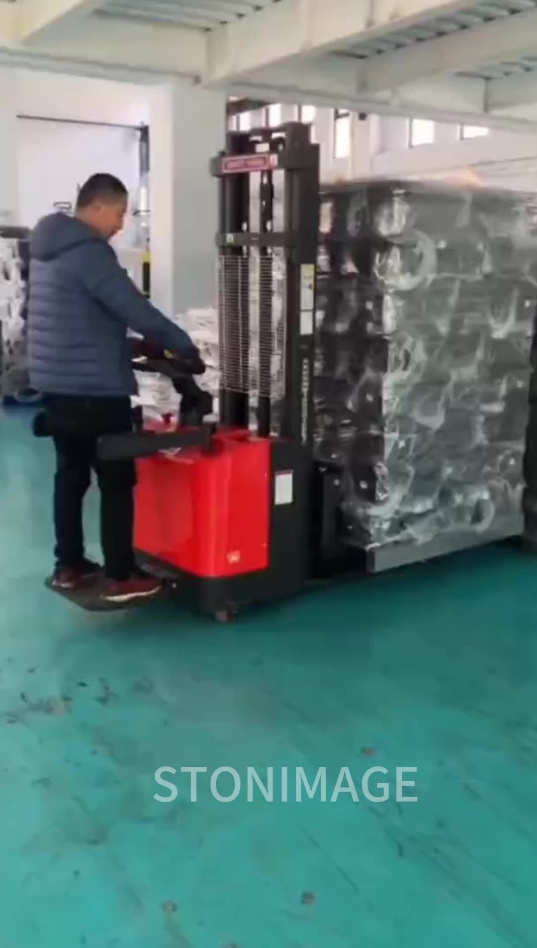 Electric Stacker Truck Pallet Lift Stacker Capacity 1000/2000kg Full ...