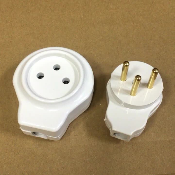 White 16a Israel Male Female Assembly Wiring Israel Plug Socket ...