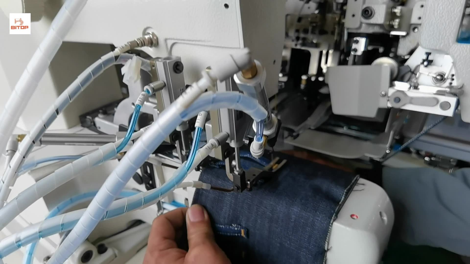 Bitop Bt-254 Automatic Double Needle Belt Looper Attaching Machine ...