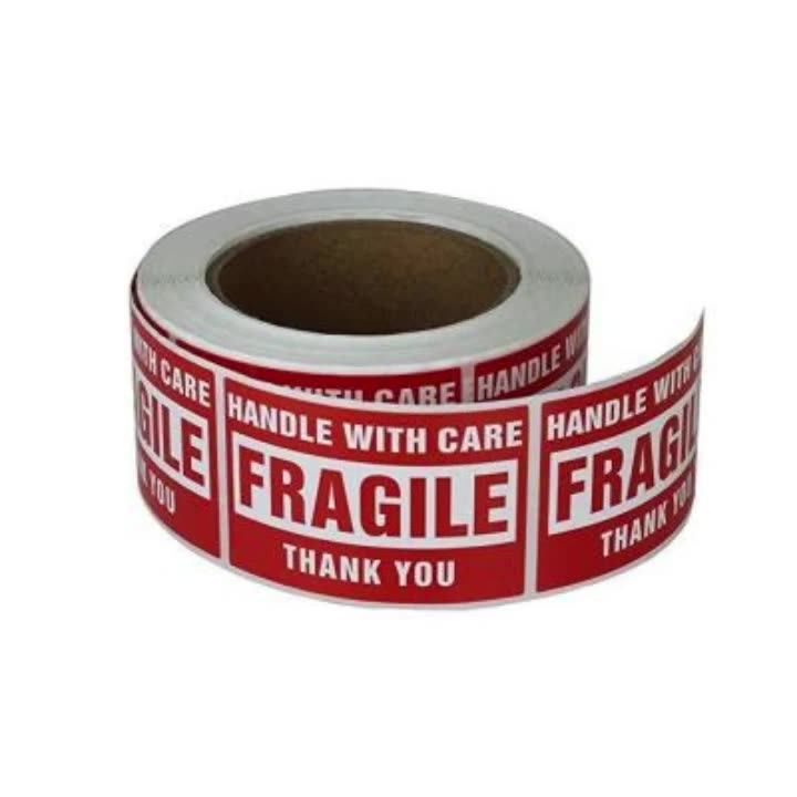 Red Fragile Warning Stickers,Custom Red Color Fragile Label Sticker ...