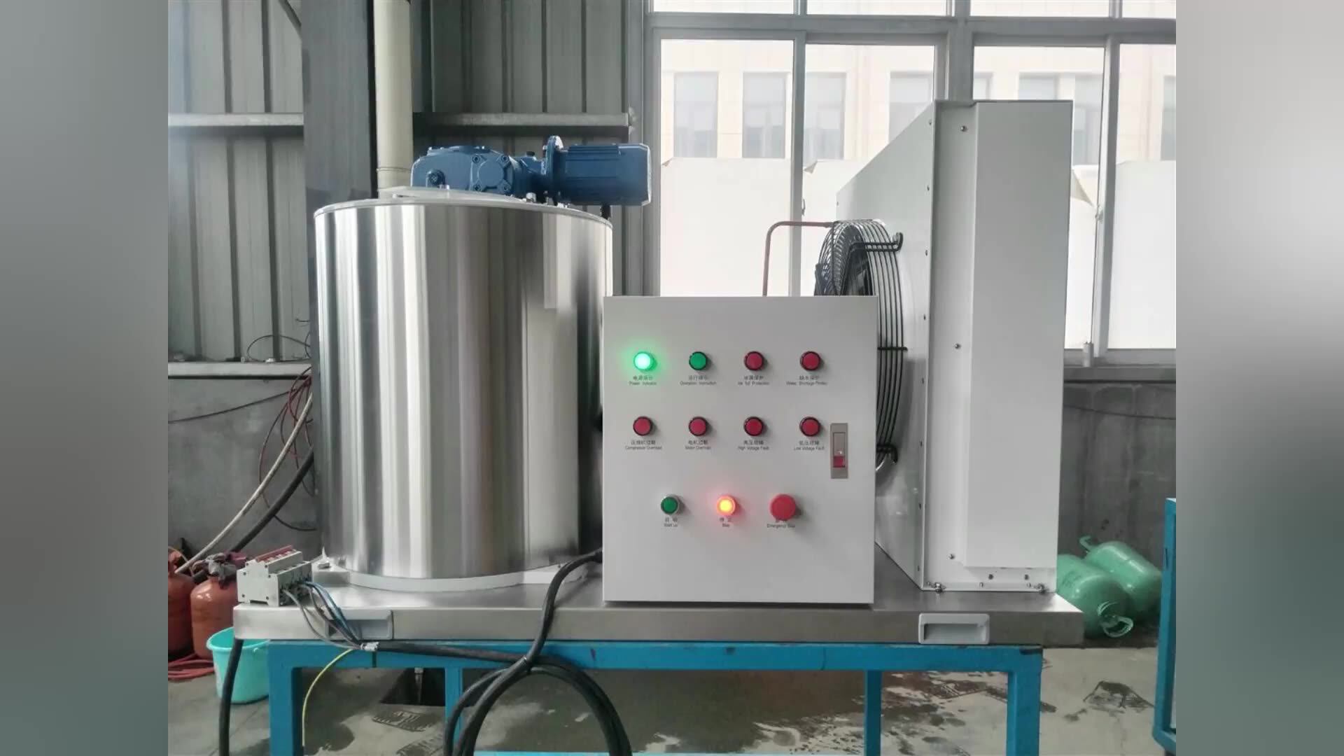 5000kg/day Air Condensing 5ton Flake Ice Make Machine Automatic ...