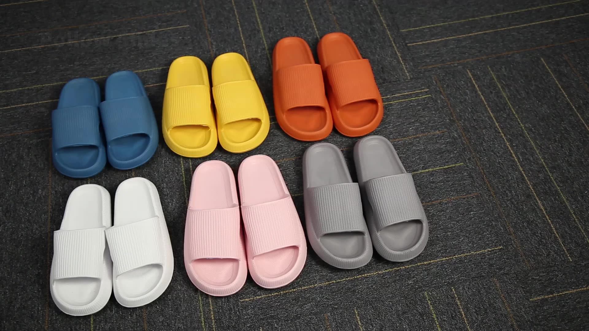 Dropshipping Product 2023 Eva Pillow Soft Slides Thick Platform Casual ...