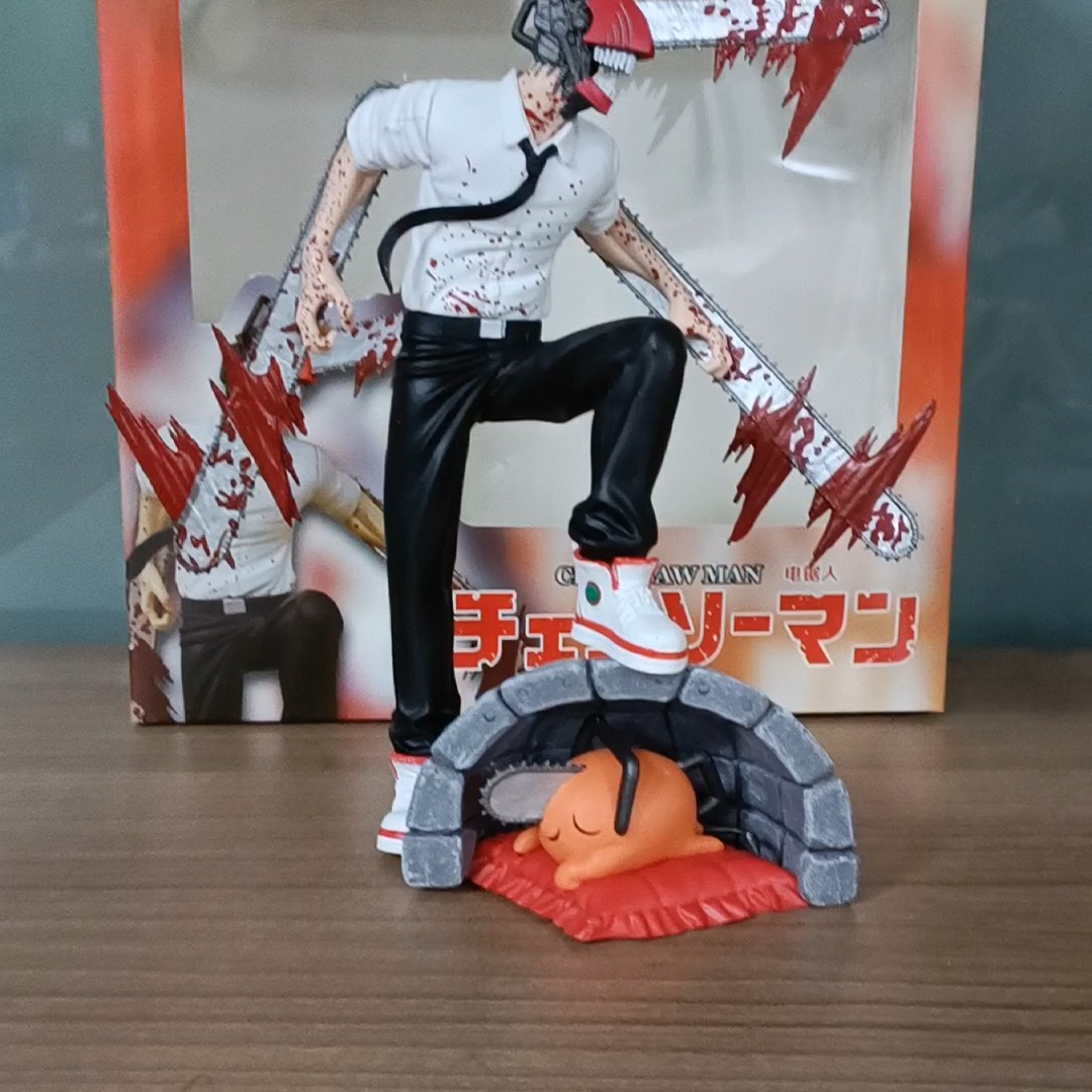 20cm Chainsaw Man Denji Anime Figure Denji Pochita Action Figurine Pvc ...