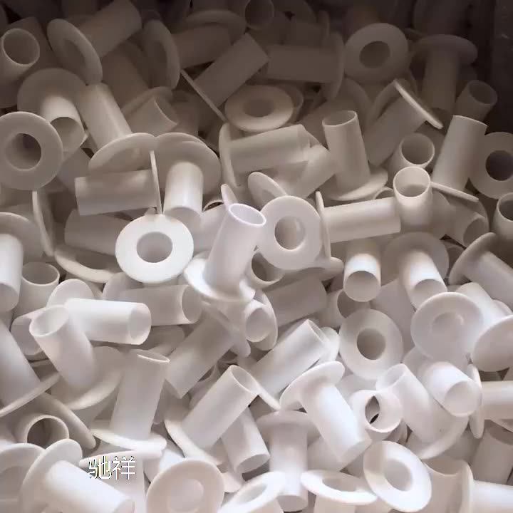 Ptfe Plastic Bushing Nylon Flange Insulating Sleeve Bush With Spiral ...