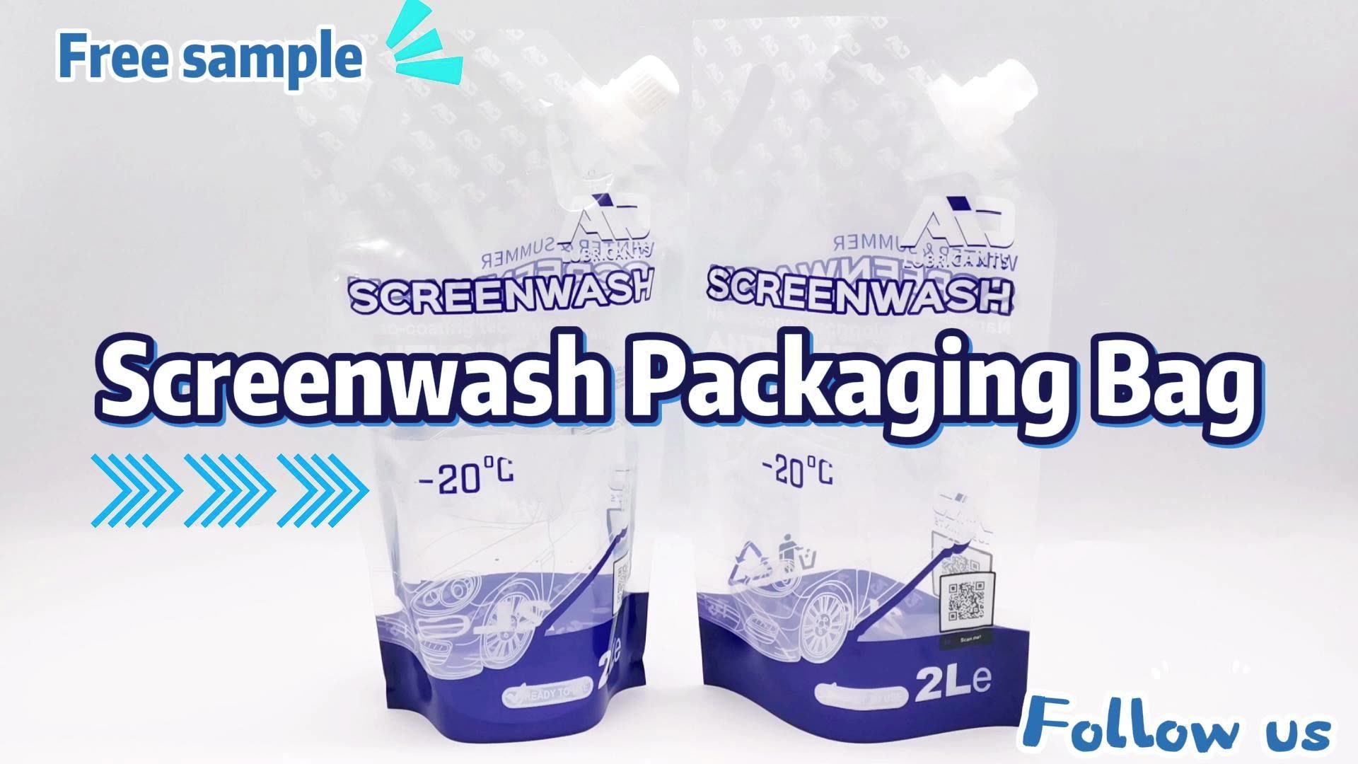 Custom Design Handle Doypack 1l 2l Windshield Wiper Fluid Screenwash ...