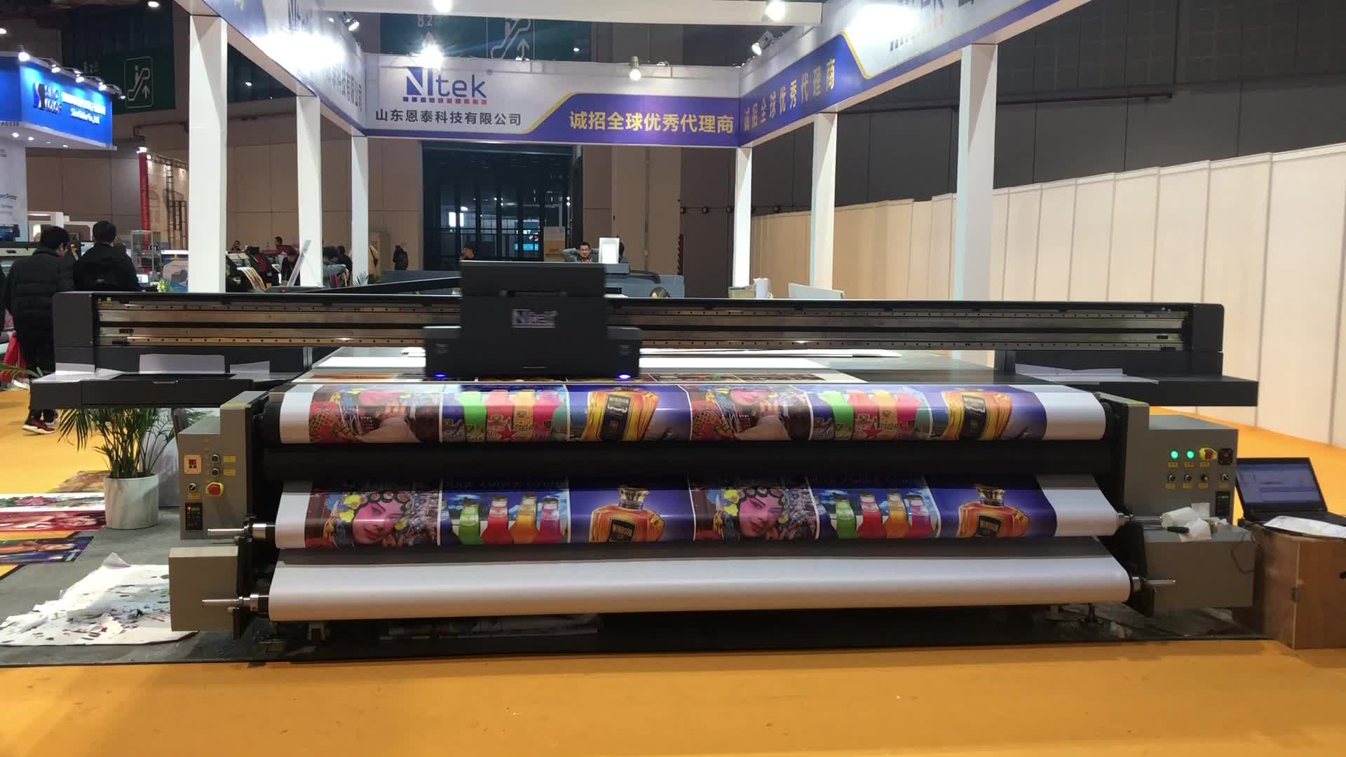 Ntek 3.2m Uv Hybrid Printer Ricoh Gen5 Gen6 Printhead Uv Flatbed And Roll To Roll Printer - Buy ...