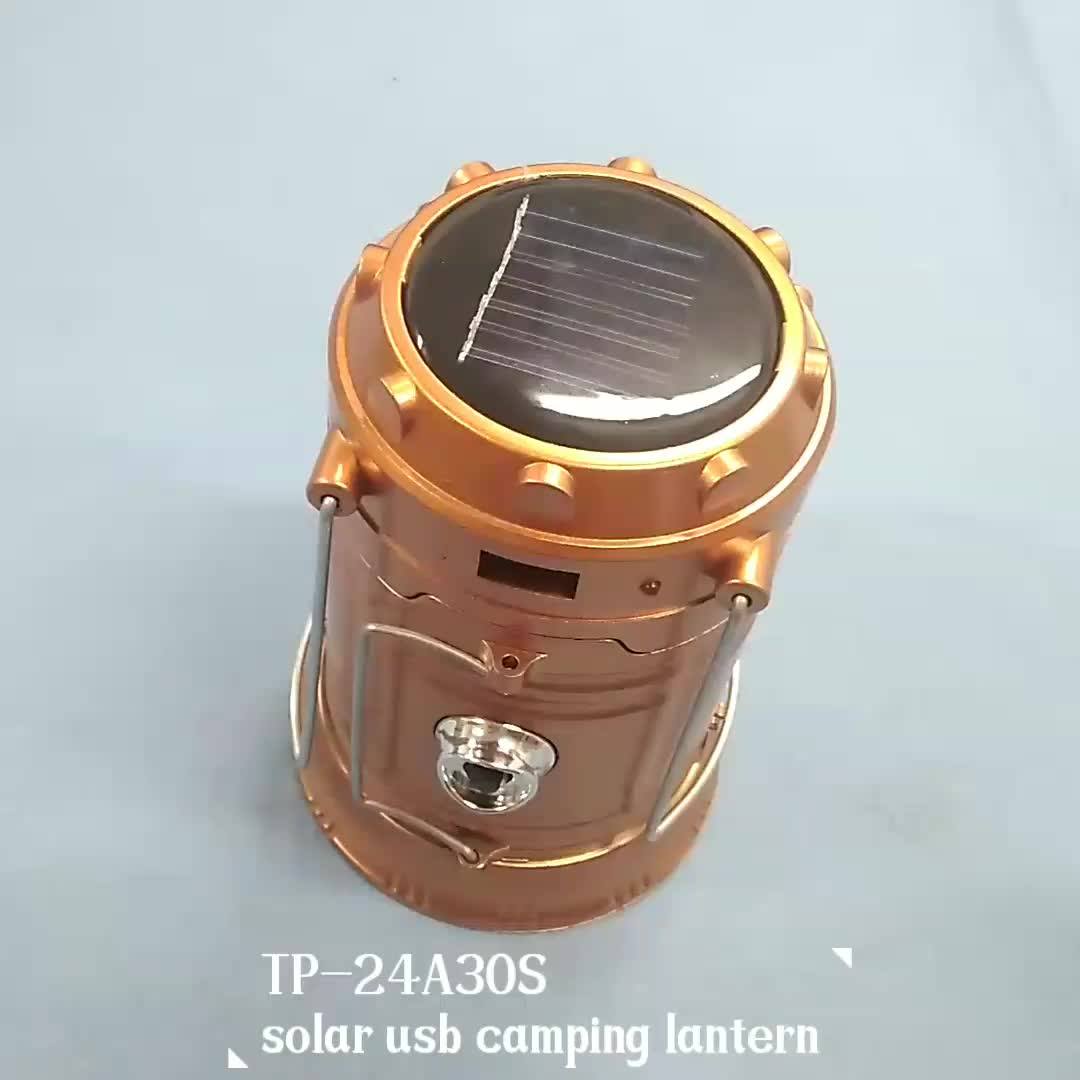 Outdoor Led Solar Camping Lamp Lantern Light 18650 Li Ion Battery ...
