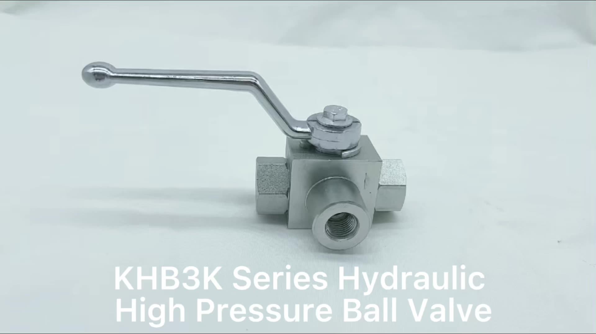 Hongge Three Ways Iso228 Khb3k-g1/4" Carbon Steel Threaded Hydraulic High Pressure Ball Valve 1 ...