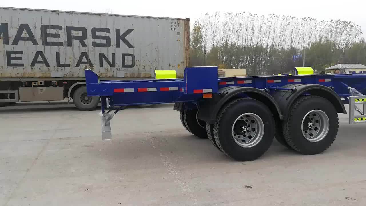 40 Feet Skeletal Semi Trailer 45ft Container Bomb Cart Trailer Port ...