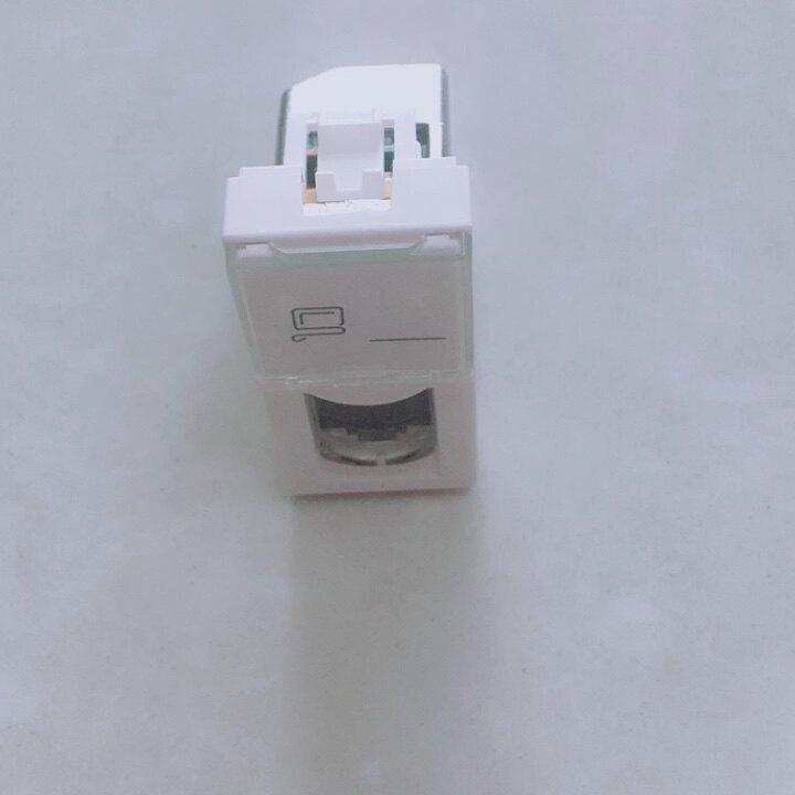 French Ethernet Faceplate Socket 45x22.5 Mm Toolless Stp Cat6a Modular ...