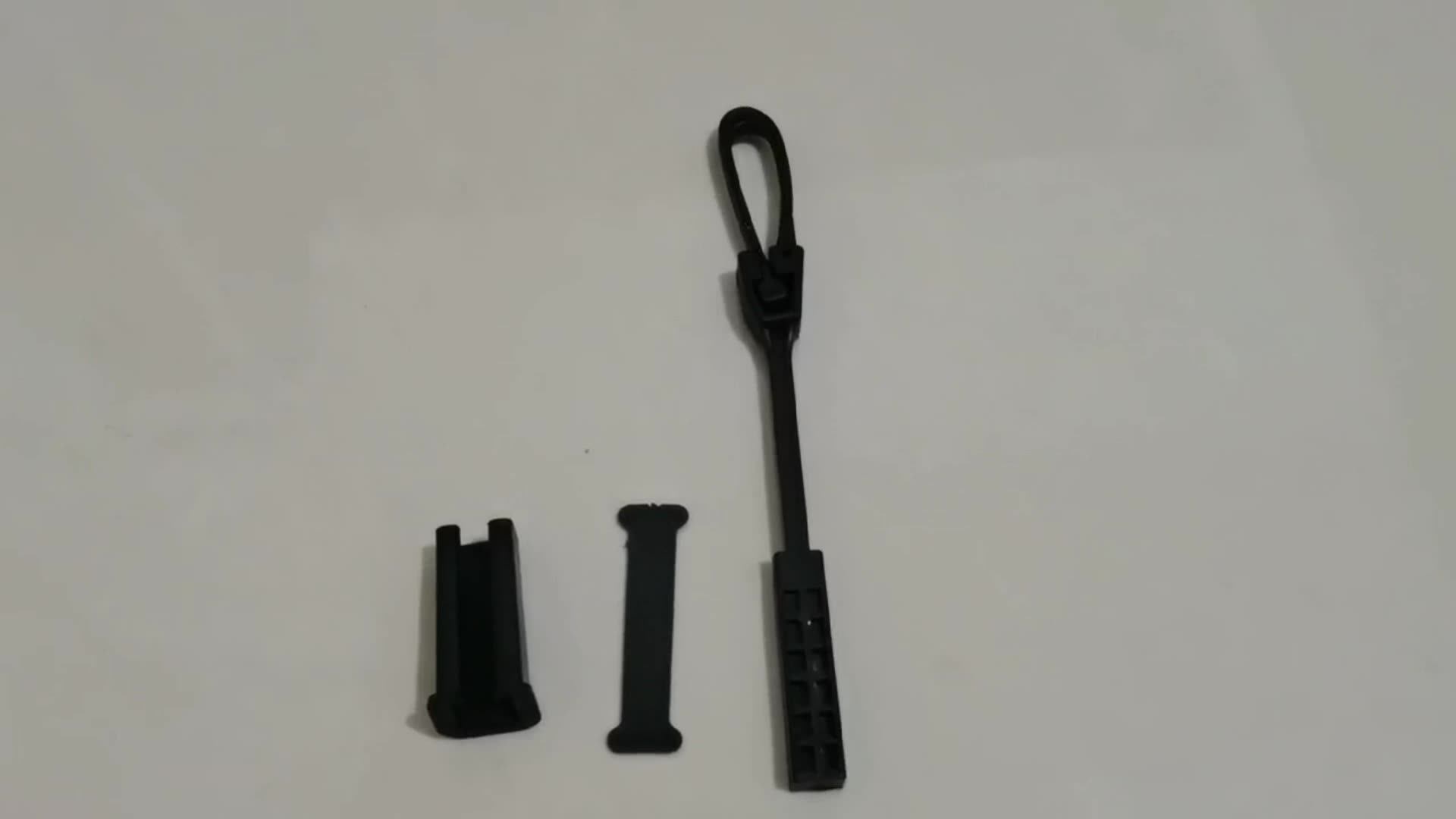 Standard Ftth Aerial Fiber Fiber Clamp Plastic Drop Wire Cable Tension ...