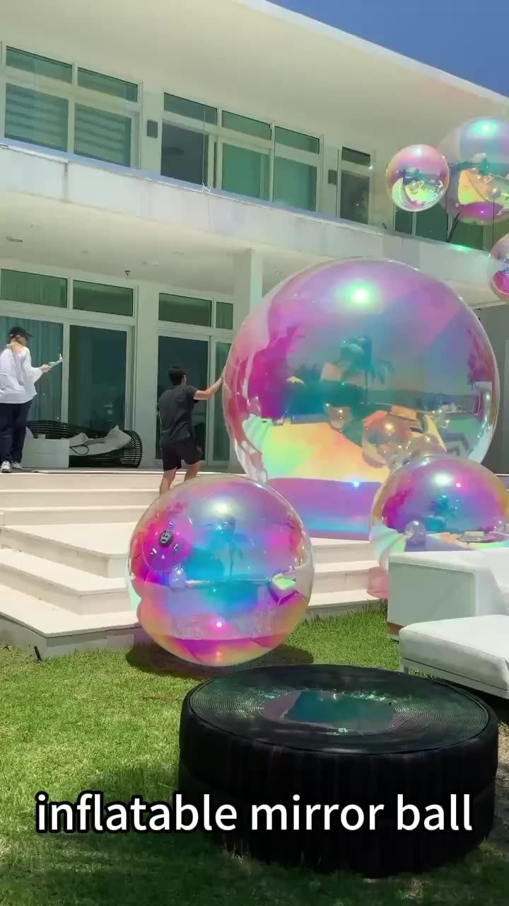 Giant Hanging Inflatable Pvc Disco Mirror Ball Iridescent Shinny ...
