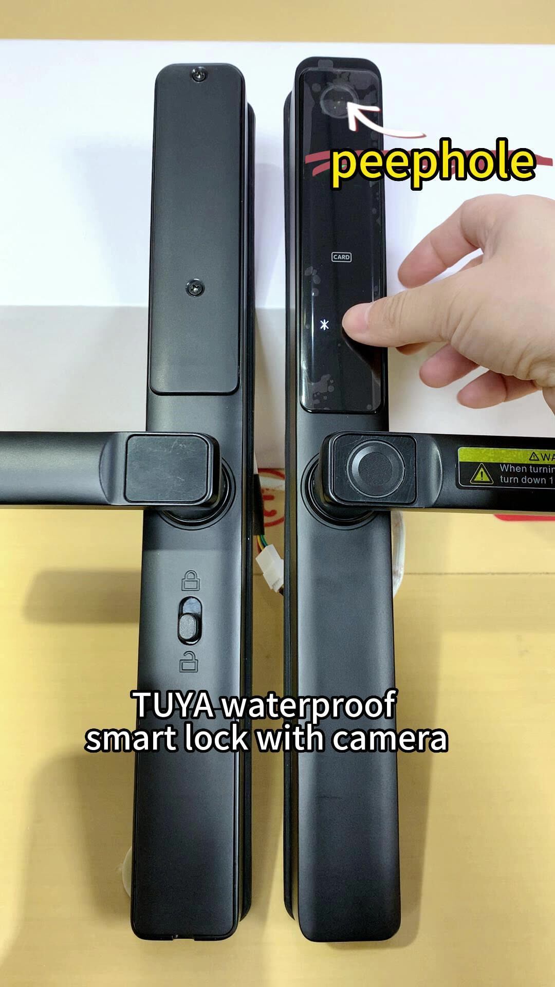 Tysh Tuya Aluminium Door Fingerprint Smart Door Lock With Camera View ...