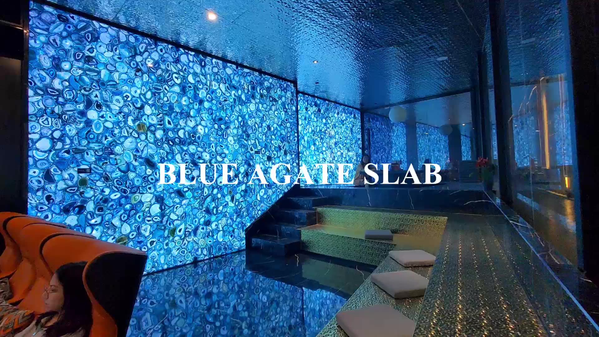 Luxury House Kitchen Countertops Translucent Wall Decor Semi Precious ...