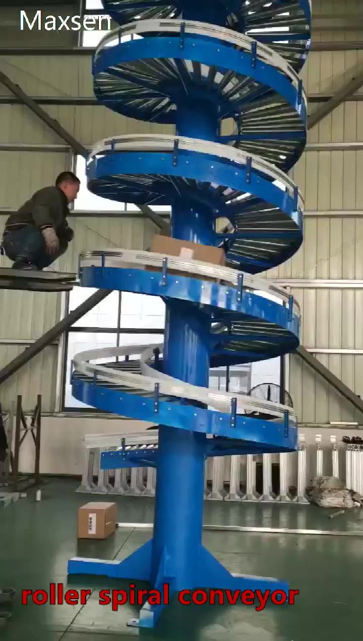 Gravity Rollers Spiral Conveyor Conveying System Automatic Pallet ...