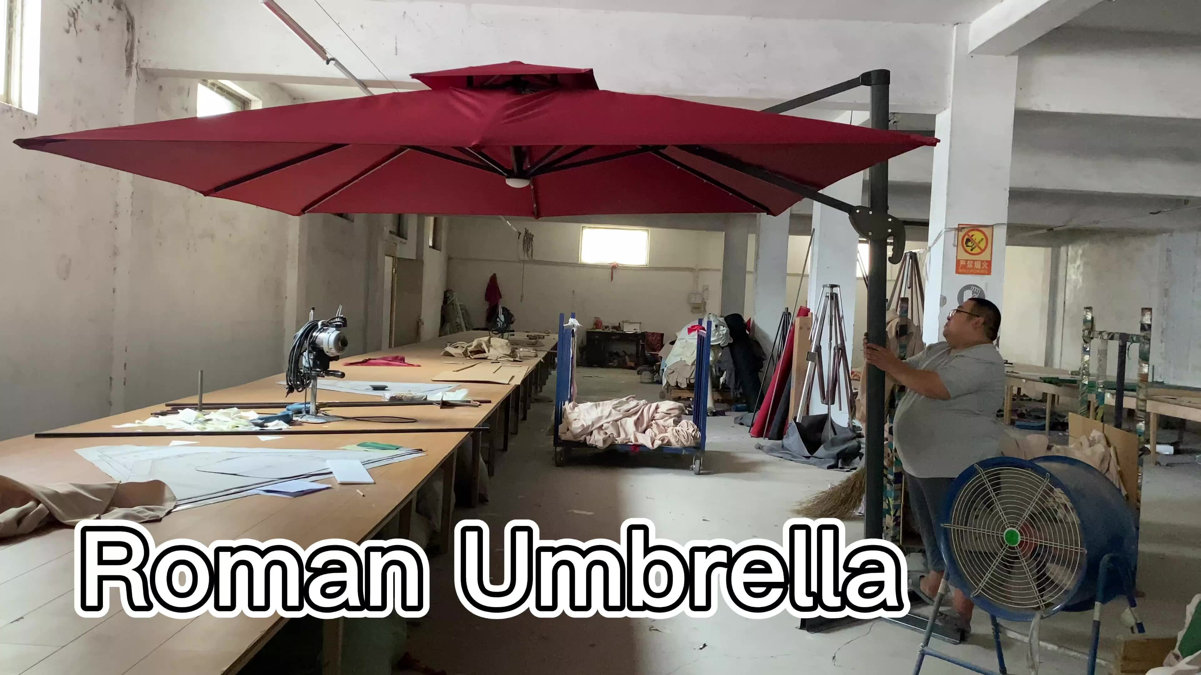 Y Garden Roman Commercial Big Beach Patio Outdoor Parasol Double Layer ...