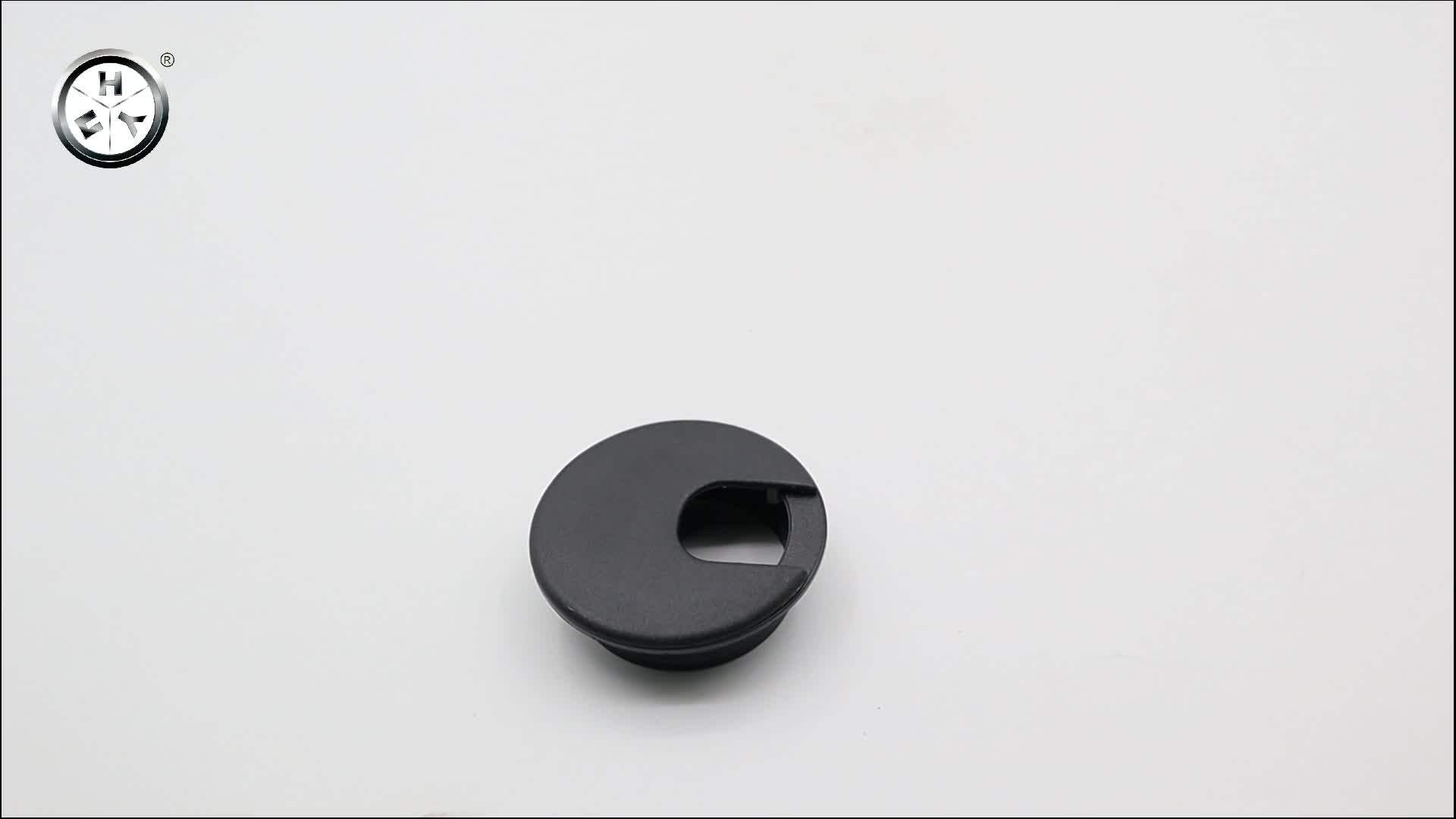 50mm Plastic Conference Table Cable Grommet Black Computer Desk Grommet ...