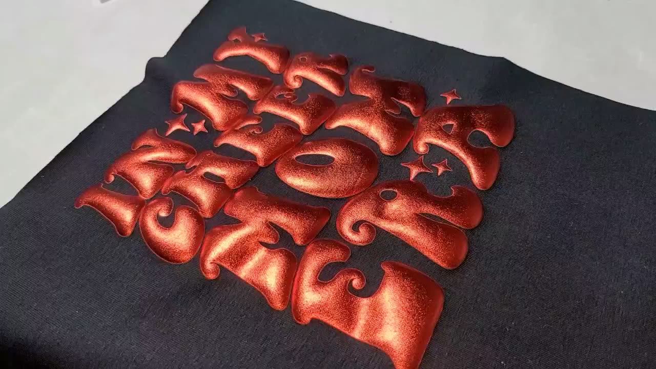 High Quality Era Metallic Puff Vinyl Heat Transfers In-my-cheer Mon For ...