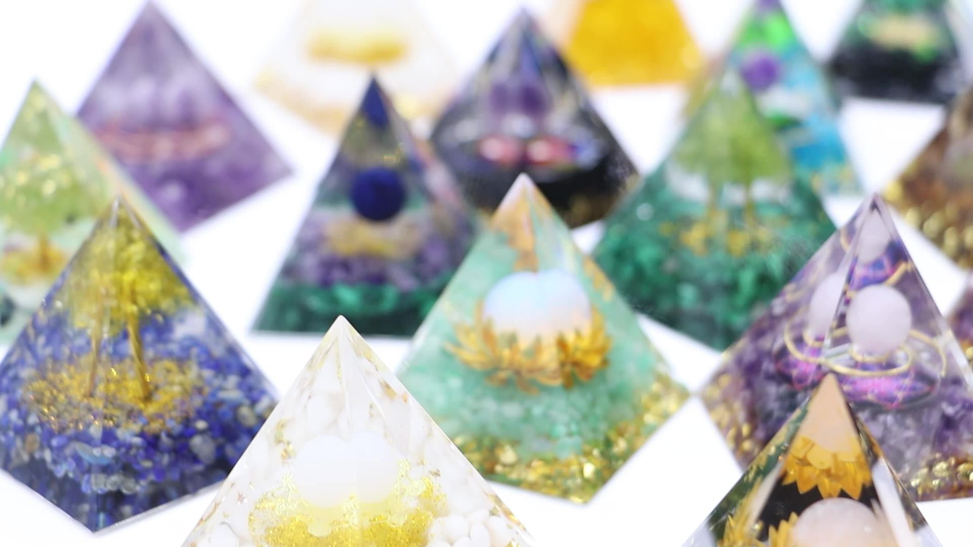 50mm Energy Generator Orgone Pyramid Crystal Gemstone Organite Pyramids ...